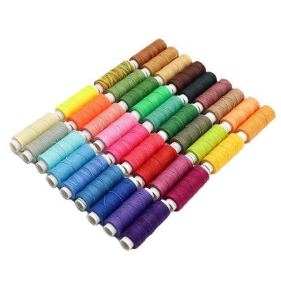 China 85 Colorful Round 0.45mm Line Bracelet Necklace Jewelry Hand-stitched Braided Sewing Waxed Thread Dyed Pattern for sale
