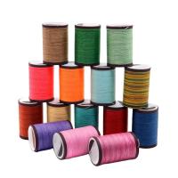 China Plastic Cone Polyester Round Braid Waxed Thread for Shoes Sewing 0.35mm 0.45mm 0.65mm for sale