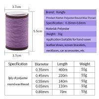 China 85 Color Pattern Dyed High Strength Bracelet Bangle Wax Thread for Hand-sewn Leather Bags for sale
