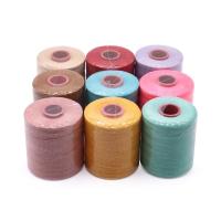 China Sample 400g Flat Wax Thread Braided 0.7mm Waxed Thread Polyester Material 210D/16 Threads Waxed for sale