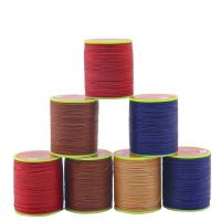 China DIY High Strength Multicolor Round Polyester Sewing Leather Wax Bracelet Thread 3 Ply for sale
