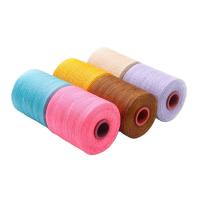 China 1.0mm Flat Wax Thread for Leather Sewing Customized Polyester Wax Bonded Braided Thread for sale