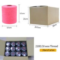 China 1.0mm Flat Wax Thread for Leather Sewing Customized Polyester Wax Bonded Braided Thread for sale