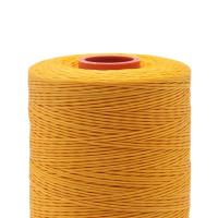 China High Tenacity 100% Polyester Yarn Flat Waxed Braided Thread 0.8mm 1mm Waterproof Black for sale