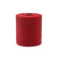 China High Tenacity 100% Polyester Yarn Flat Waxed Braided Thread 0.8mm 1mm Waterproof Black for sale