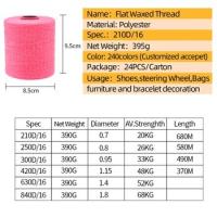 China 210D/1*16 Waxed Thread 1mm Polyester Thread for Steering Wheel Sewn Chemical-Resistant for sale