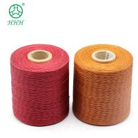 China Flat Round 0.6mm 0.8mm 1mm Polyester Braided Waxed Thread for Jewelry Accessories for sale
