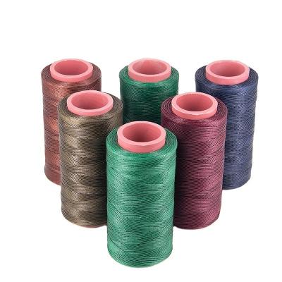 China 1mm Woven Wax 100% Polyester Filament Galaces for High Class Leather Bag Shoes Sofa for sale