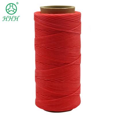 China 210D/16 High Tenacity 200M Flat Polyester Waxed Thread 1mm For Shoes Sewing Leather for sale