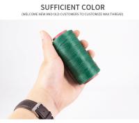 China 210D/16 High Tenacity 200M Flat Polyester Waxed Thread 1mm For Shoes Sewing Leather for sale