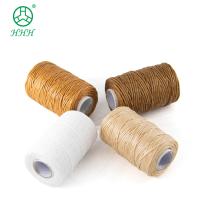 China 0.8mm Flat Waxed Polyester Stitching Thread for Leather Product Sewing and Durable for sale