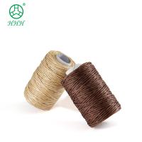 China 0.8mm Flat Waxed Polyester Stitching Thread for Leather Product Sewing and Durable for sale