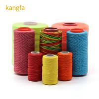 China 100% Polyester Nylon Waxed Thread For Sewing Shoes Dyed Color for sale