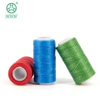 China Flat Waxed Braided Thread Waterproof Black Polyester Yarn for Leatherware 0.45mm Sewing for sale