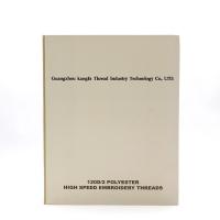 China Embroidery Silk Thread Color Cards Book 5000y Length/cone and 100% Polyester for sale