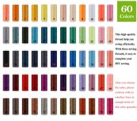 China 60 Colors Rainbow Polyester Sewing Thread For DIY Machine Embroidery UV Protect for sale