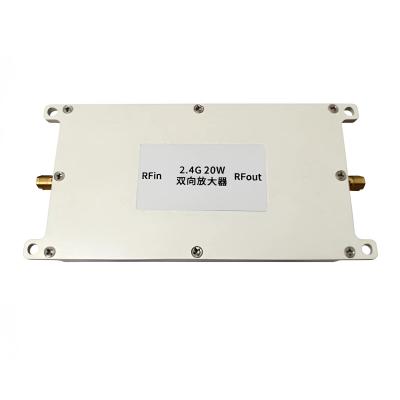 China 2.4G 20W 43dBm RF Bidirectional Amplifier Signal Booster for 2.4-2.4835GHz for sale