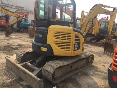 China 12V Voltage second Hand Mini Diggers Komatsu PC55MR - 2 With 72 Ah Battery for sale