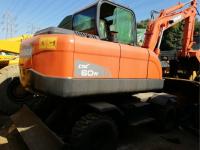 China Used Low Rate 6 Ton Doosan DX60 Wheel Excavator 0.3m3 Bucket CE / ISO9001 for sale