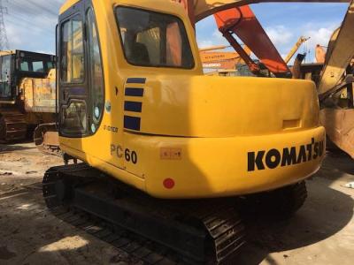 China Tonnage 6 ton Japan origin bucket 0.28m3 used Komatsu crawler midi excavator PC60-7 for sale