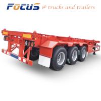 China Utility 40FT Hydraulic Lift Flatbed Container Carrier Trailer Hot Sale Good Performance 50 Ton Semi-Trailer Truck Traile for sale