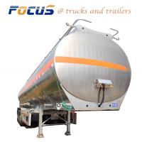 China 6.0mm Thickness 2 API Valve Aluminum Tanker Semi-Trailer for Edible Oil Transport for sale