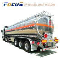 China 6.0mm Thickness 2 API Valve Aluminum Tanker Semi-Trailer for Edible Oil Transport for sale
