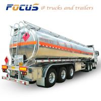 China 6.0mm Thickness 2 API Valve Aluminum Tanker Semi-Trailer for Edible Oil Transport for sale