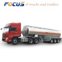 China 3/4 Axles Aluminum Fuel Tanker Trailer with Airbag Suspension and Font Axle Lifting for sale