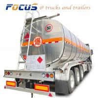 China 45 000 Liters Tri Axles Fuel Aluminum Tank Truck Semi Trailer with Flow Pump and Meter for sale