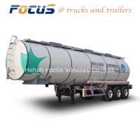 China Fresh Milk Juice Transport Stainless Steel Tank Trailer with Insulation Cover 34000 Liters for sale