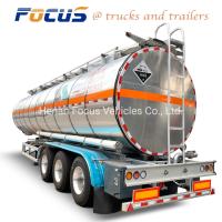 China Fresh Milk Juice Transport Stainless Steel Tank Trailer with Insulation Cover 34000 Liters for sale