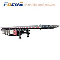China Webco Valve Equipped 20FT/40FT Flat Deck Semi Trailer with Spring Suspension Booster for sale