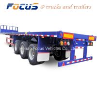China Webco Valve Equipped 20FT/40FT Flat Deck Semi Trailer with Spring Suspension Booster for sale