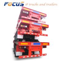China Webco Valve Equipped 20FT/40FT Flat Deck Semi Trailer with Spring Suspension Booster for sale