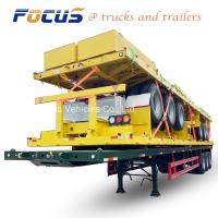 China FZCZ9400TJZHJ 3/4 Axles 40FT Flatbed Container Semi Trailer High Bed Truck Tractor Trailer for sale