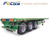 China FZCZ9400TJZHJ 3/4 Axles 40FT Flatbed Container Semi Trailer High Bed Truck Tractor Trailer for sale