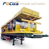 China Dual Tyres Mechanical Suspension Flatbed Container Semi Trailer to Transport ISO Tank Container or Bulk Cargo for sale
