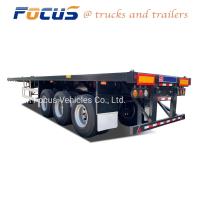 China Dual Tyres Mechanical Suspension Flatbed Container Semi Trailer to Transport ISO Tank Container or Bulk Cargo for sale