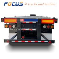 China Dual Tyres Mechanical Suspension Flatbed Container Semi Trailer to Transport ISO Tank Container or Bulk Cargo for sale