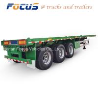 China High Quality Tri Axle Air Bag Suspension Container Chassis Trailer Flatbed Container Carrier Trailer for sale