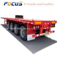 China High Quality Tri Axle Air Bag Suspension Container Chassis Trailer Flatbed Container Carrier Trailer for sale