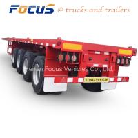 China 12 Tires 2/3/4 Axles ISO Standard 20FT 40FT Flatbed/Platform Container Truck Semi Trailer for sale