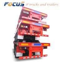 China 12 Tires 2/3/4 Axles ISO Standard 20FT 40FT Flatbed/Platform Container Truck Semi Trailer for sale