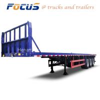 China 12 Tires 2/3/4 Axles ISO Standard 20FT 40FT Flatbed/Platform Container Truck Semi Trailer for sale