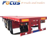 China ABS Anti-lock Braking System 12.5m Flat Bed Truck Semi Trailer for Cement Bag Transport for sale