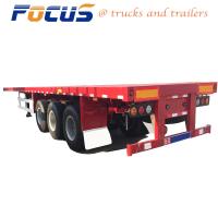 China ABS Anti-lock Braking System 12.5m Flat Bed Truck Semi Trailer for Cement Bag Transport for sale