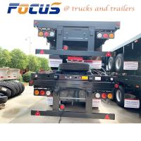 China ABS Anti-lock Braking System 12.5m Flat Bed Truck Semi Trailer for Cement Bag Transport for sale