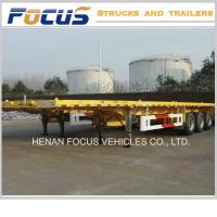 China ABS Anti-lock Braking System 12.5m Flat Bed Truck Semi Trailer for Cement Bag Transport for sale
