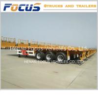 China Self-dumping Double Axles 40FT 45FT Container Flatbed Truck Trailer for sale